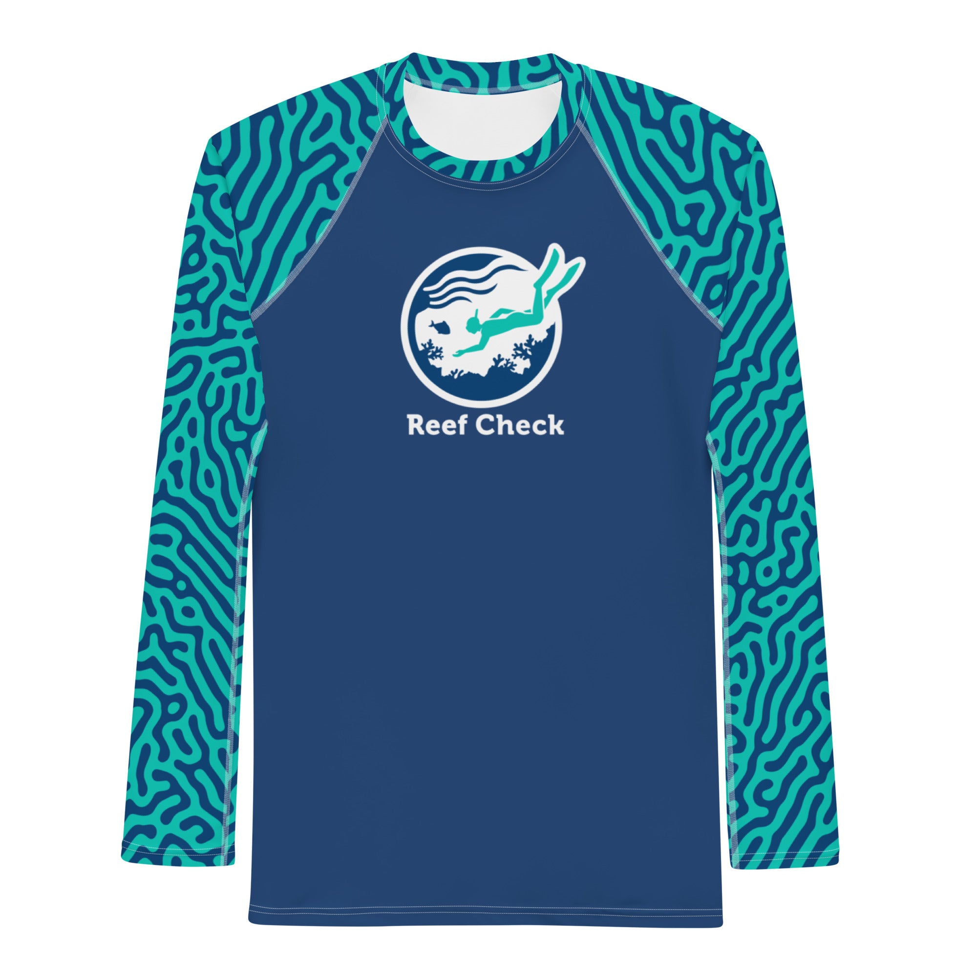 Reef Check- Brain Coral- Men's Rash Guard
